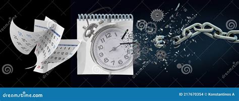 Time Clock Breaking In Flying Pieces Time Pass Memory Loss Future New Era Feelings Gears Free