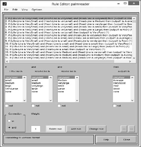 Fuzzy Rule Base For Palm Reader Download Scientific Diagram