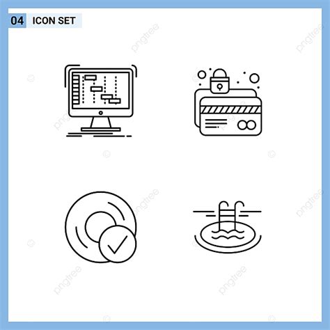 Set Of 4 Vector Filledline Flat Colors On Grid For Ableton Sequencer Set Grid Png And Vector