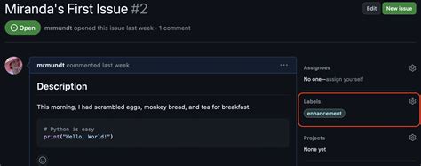 Issue Tracking Labelling Issues