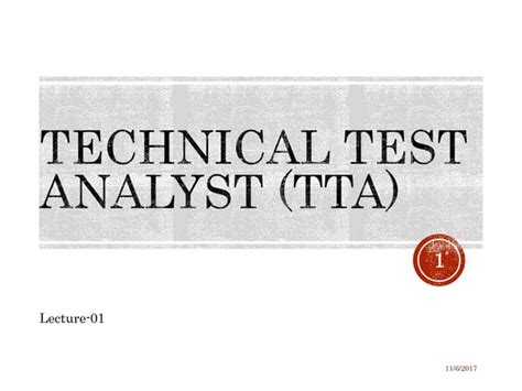 Technical Test Analyst Introduction Pptx