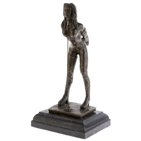 Erotic Patinated Bronze Sculpture On Marble Base Antique Auctions America