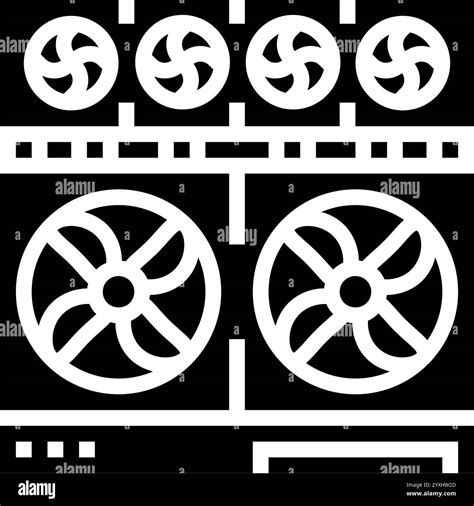 Cooling Fan Data Center Glyph Icon Vector Illustration Stock Vector Image And Art Alamy