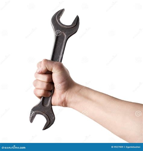 Spanner And Hand Stock Image Image Of Service Finger 9927909