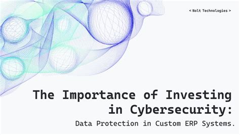 Nolt Technologies On Linkedin Cybersecurity Erp Customsoftware