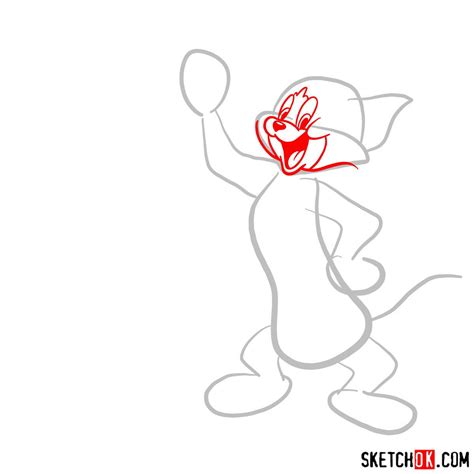 How To Draw Tom And Jerry Together Sketchok Easy Drawing Guides