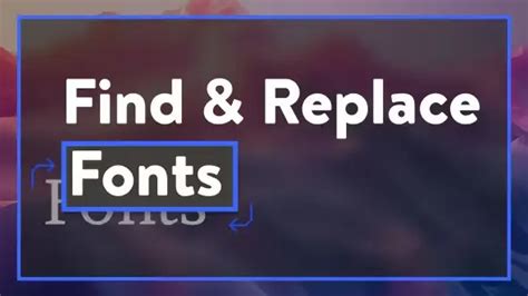Find And Replace Fonts After Effects Script Motion Star