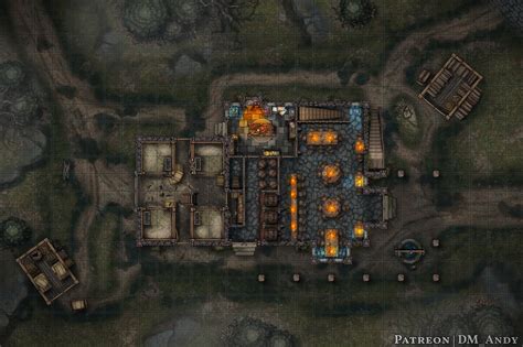 Blue Water Inn Map Grid Gridless 30x20 Rbattlemaps