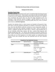 DNA Restriction Enzyme Study And Genome Analysis Docx DNA Restriction Enzyme Study And Genome