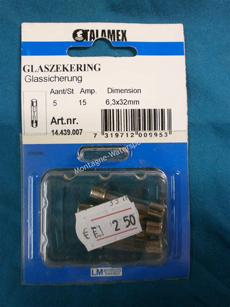 Talamex Glaszekering Montagne Watersport