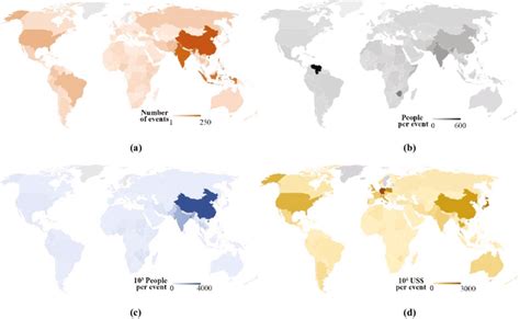 Geographical Occurrences Of Flood Events 1990 2021 A Number Of
