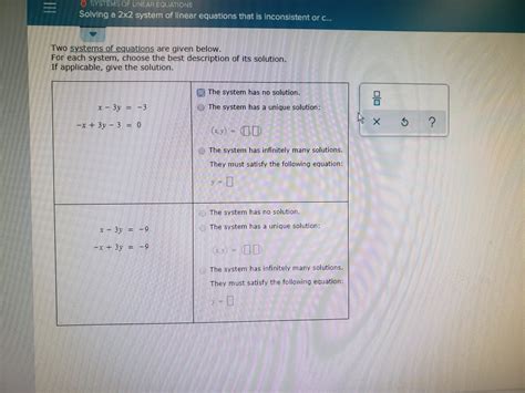 Solved O SYSTEMS OF LINEAR EQUATIONS Solving A X System Of Chegg