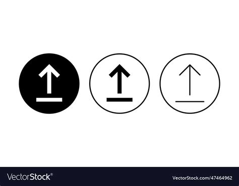Upload Icon Set Load Data Symbol Royalty Free Vector Image