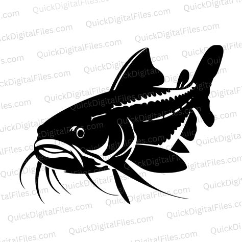 Catfish Svg Flathead Catfish Silhouette For Crafts Quick Digital Files