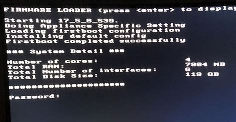 acpi errors while loading sophos xg firewall home edition v 18 software