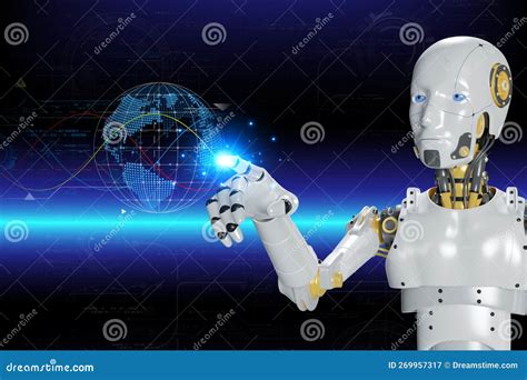 3d Rendering Artificial Intelligenceai Research Of Robot And Cyborg