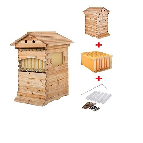 4 Frames Flowing Honey Hive Beehive Frame Beekeeping Brood Cedarwood Box Set EconoSuperStore