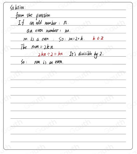 Solved 6 Deductively Prove That The Product Of An Even Number And An