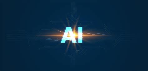 Ai 기술 디자인 벡터 Ai 텍스트 조명 효과 Ai 로봇 및 인간이 빅 데이터를 만지는 것 프리미엄 벡터
