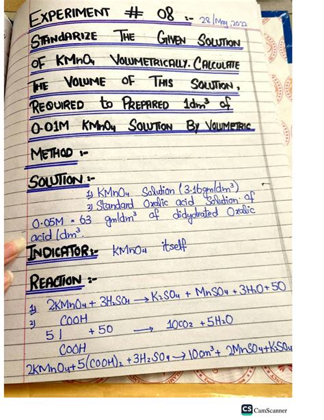 Solution Physics Practical Experiment Studypool