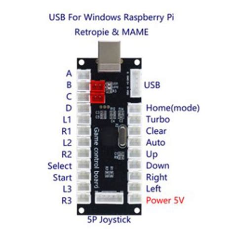 2 Player Led Arcade Games Diy Parts Kit Usb Contro Grandado