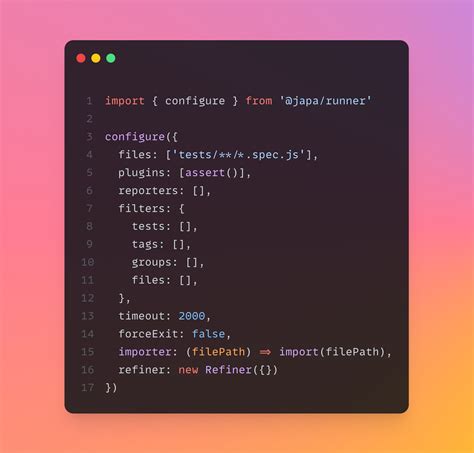 Runner Config