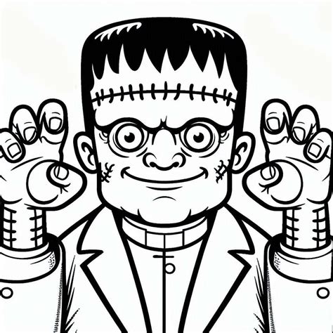 프랑켄슈타인 색칠 공부 Kr에서 무료 색칠 공부