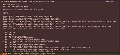 Shader Error While Using Mmdloader Questions Threejs Forum