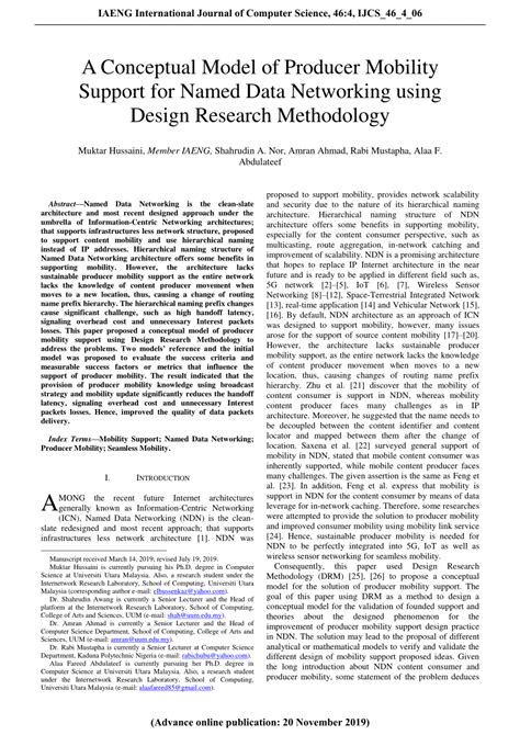 Pdf A Conceptual Model Of Producer Mobility Support For Named Data
