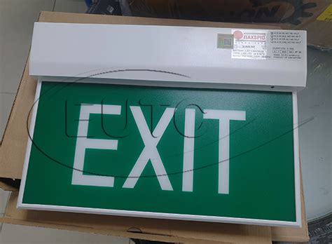 W LED Emergency Exit Light With Hour Battery Pack EXIT Shape Sides With Fire