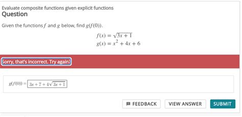 Solved Evaluate Composite Functions Given Explicit Functions