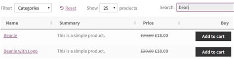 A Review Of The WooCommerce Product Table Plugin Hard Working Nerd