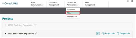 RFI Origination Quick Reference Guide Newforma ConstructEx Help