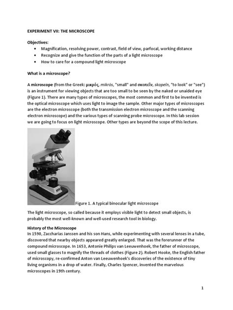 Microscopy Manual Pdf Microscope Angular Resolution