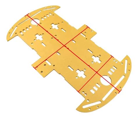 Chasis De Acrilico Para Carro Robot 4wd Arduino 1pza Meses Sin Interés