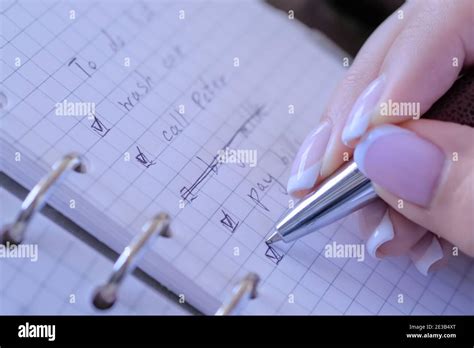 Check List In Notebook Hi Res Stock Photography And Images Alamy
