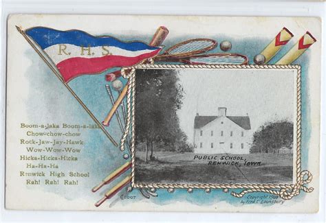 Renwick High School Fight Song Renwick Iowa Humbolt County Postcard