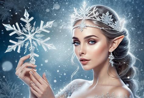 Elf Catching Snowflake Winter Scene Stable Diffusion Online