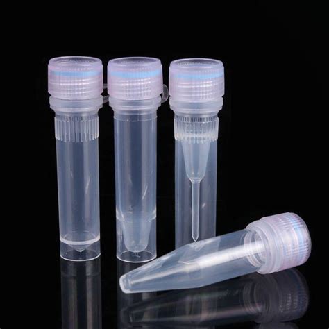 flat bottom lab test use screw cap sterile pp plastics 2ml centrifuge tubes china test tube