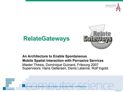 An Architecture To Enable Spontaneous Mobile Spatial Interaction With Pervasive Services Ppt