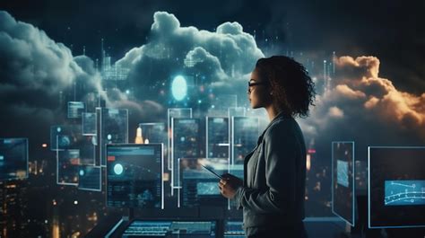 Premium Ai Image Abstract Cloud Computing Technology Generative Ai