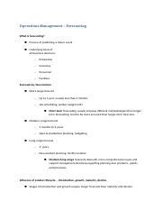 Operations Management Forecasting Docx Operations Management Forecasting What Is Forecasting