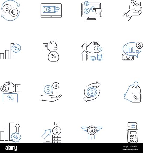 Marketing Scheme Line Icons Collection Strategy Tactics Branding Advertising Promotions