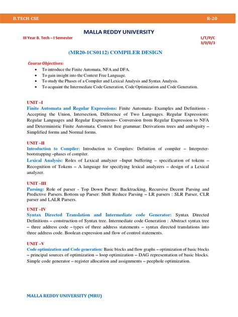cd digital notes pdf automata theory parsing