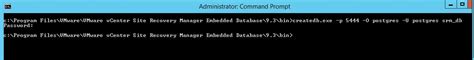 VMware SRM 6 5 Installation Failed To Install The Embedded Database Server