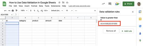 How To Use Data Validation In Google Sheets Layer Blog