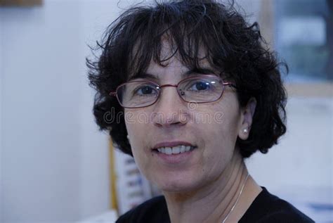 Portrait Of Smiling Mature Brunette Woman Stock Image Image Of