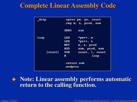 Ppt Chapter 7 Linear Assembly Powerpoint Presentation Free Download Id 424799