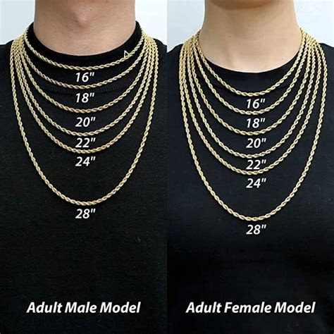 Chain Sizing Guide Queen Of Hearts Jewelry