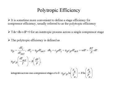 Polytropic Efficiency Presentation Free To View